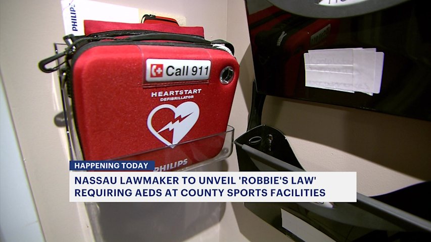 Nassau lawmakers unveil Robbie’s Law proposal for AEDs to protect young ...