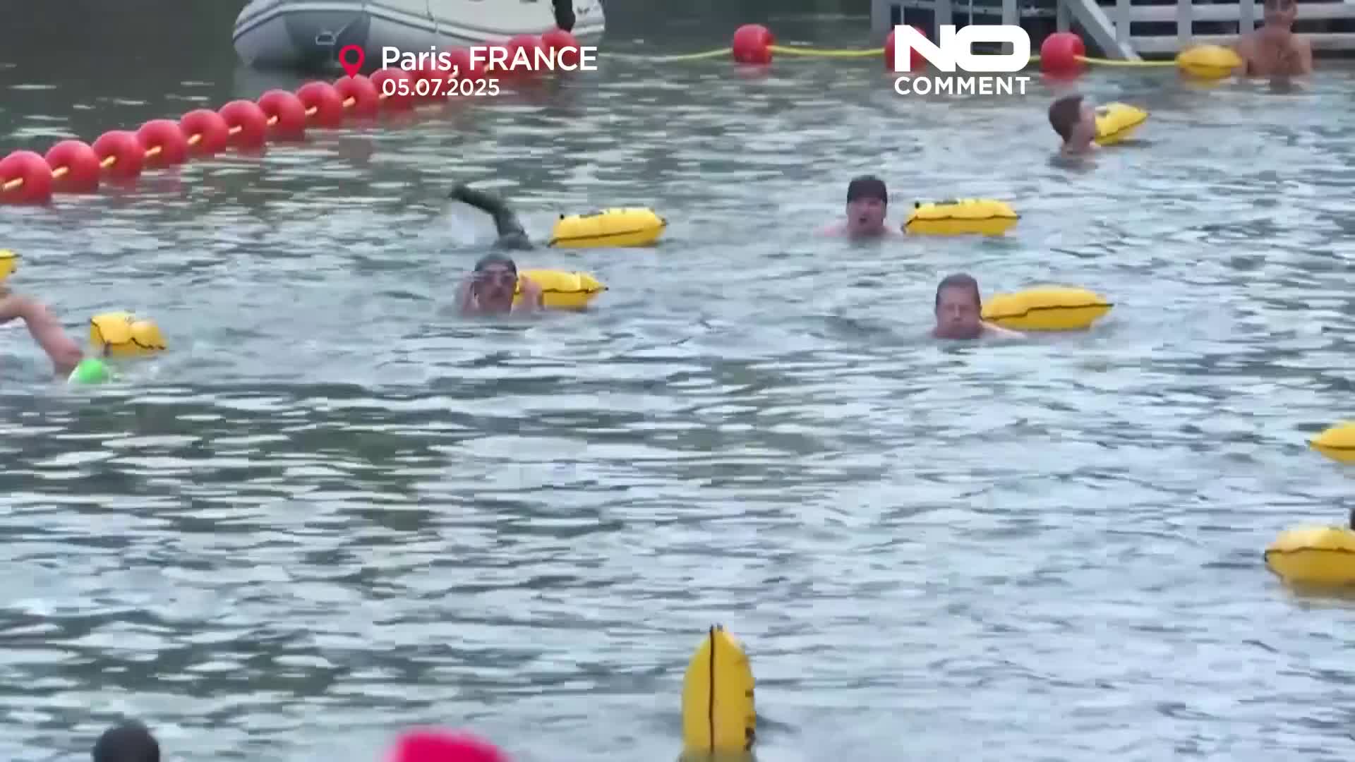 Watch: Parisians swim in Seine for the first time in 100 years