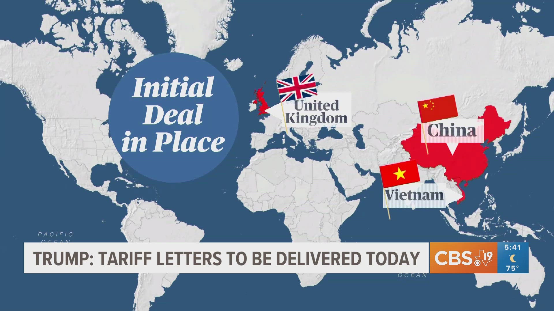 White House expects to send letters warning countries of higher going ...