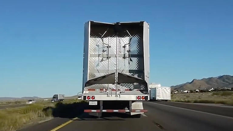 What Are Those Large Flaps On The Back Of A Semi-Trailer For?