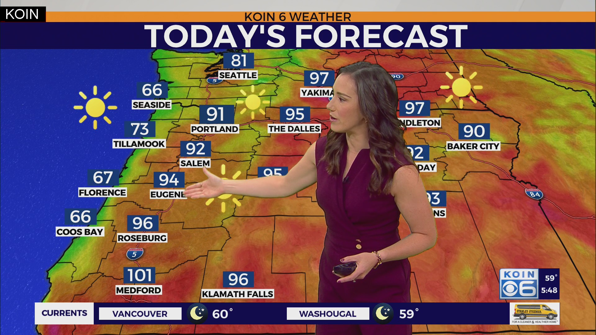 Weather forecast: Scorching temps continue Monday in Portland