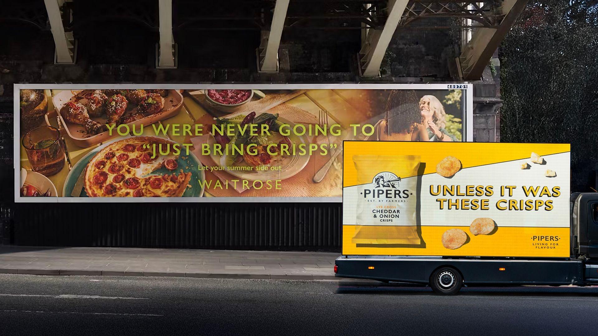 Pipers Crisps pulls a punchy PR move outside Waitrose in crisp face-off