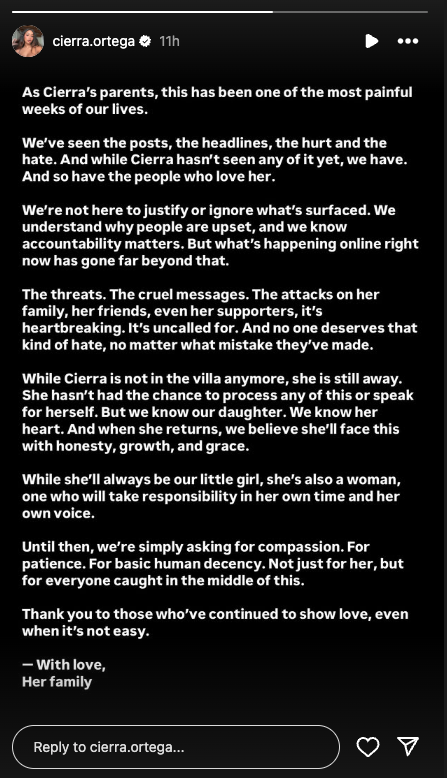 Cierra’s Instagram Statement After Leaving ‘Love Island USA’ Was ...