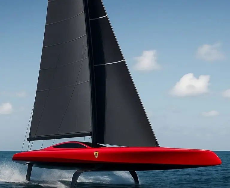 Ferrari's new Hypersail yacht: Flying across oceans without fuel