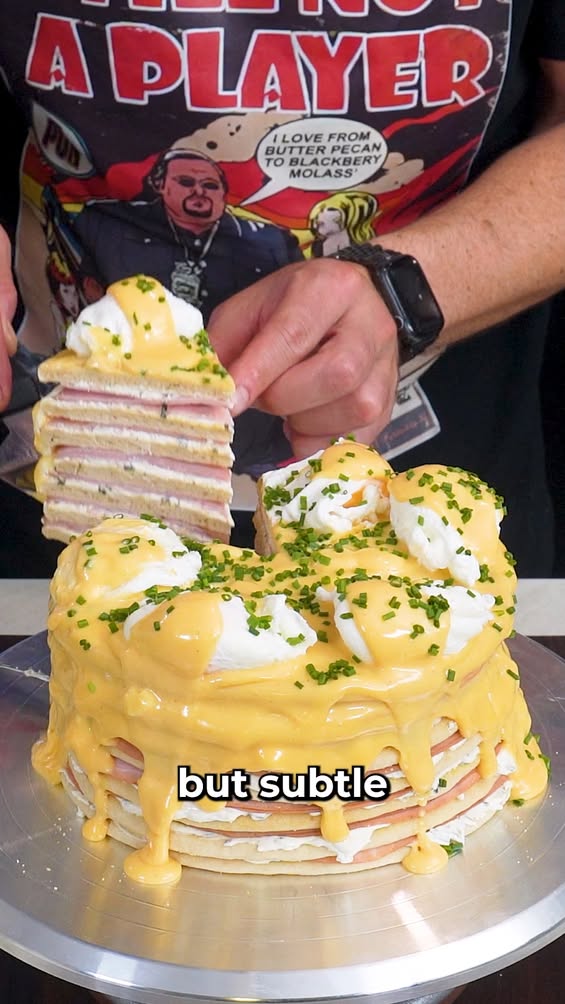 Eggs Benedict Cake