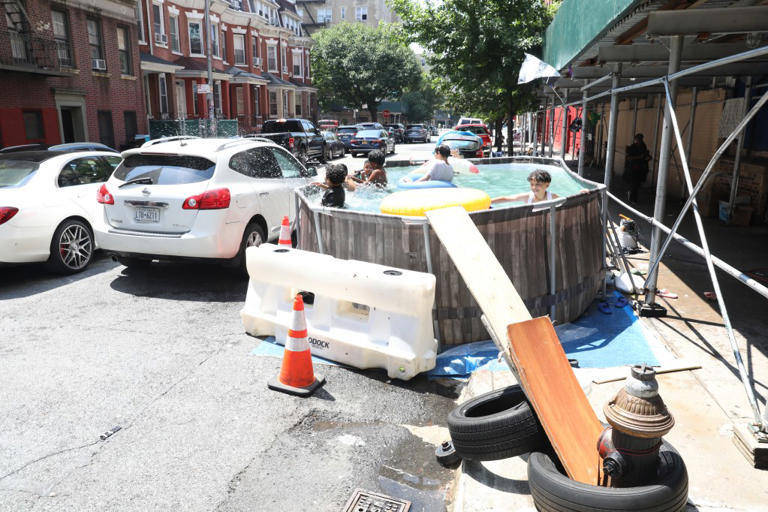 Bizarre NYC swimming pool operating in the street goes viral, as NYPD stalls shutdown: ‘Having ...