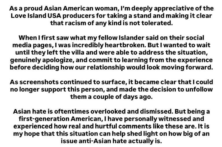 Love Island USA's Belle-A speaks out on Cierra Ortega racism row ...