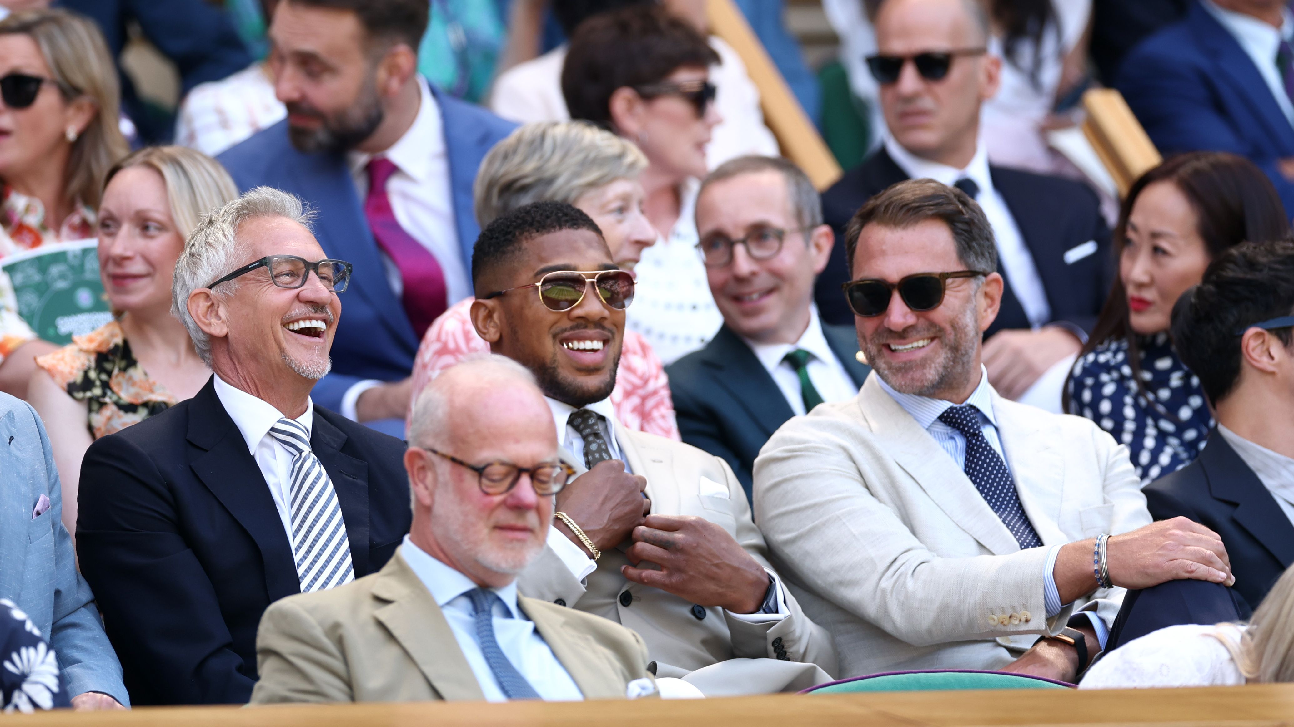 Gary Lineker reveals hilarious Wimbledon clash with Anthony Joshua as ...