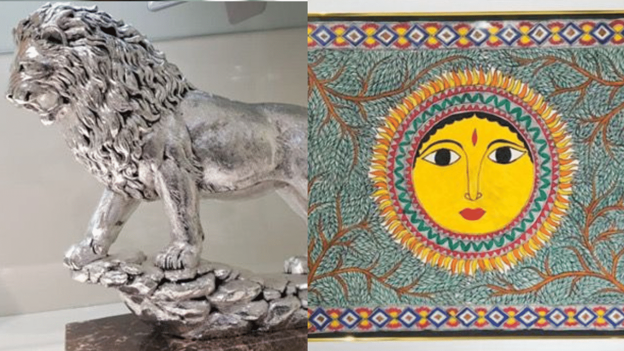 PM Modi gifts hand-etched silver lion, madhubani painting to Argentine ...
