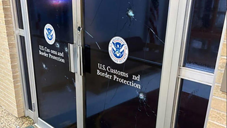 Officer shot and man with rifle killed after exchange of fire at Border ...