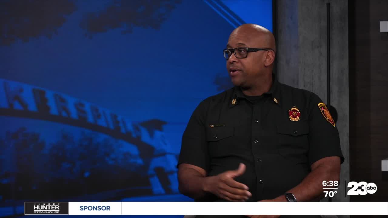 BFD Battalion Chief Bryce Patterson talking fireworks