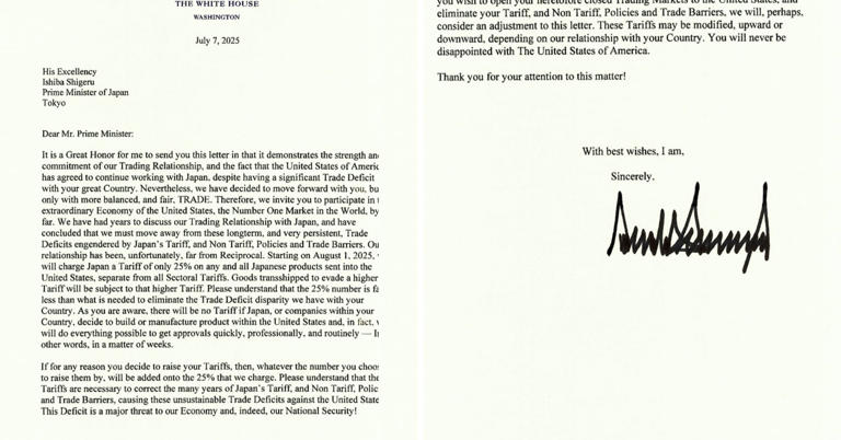 Trump announces steep tariffs on 14 countries starting Aug. 1