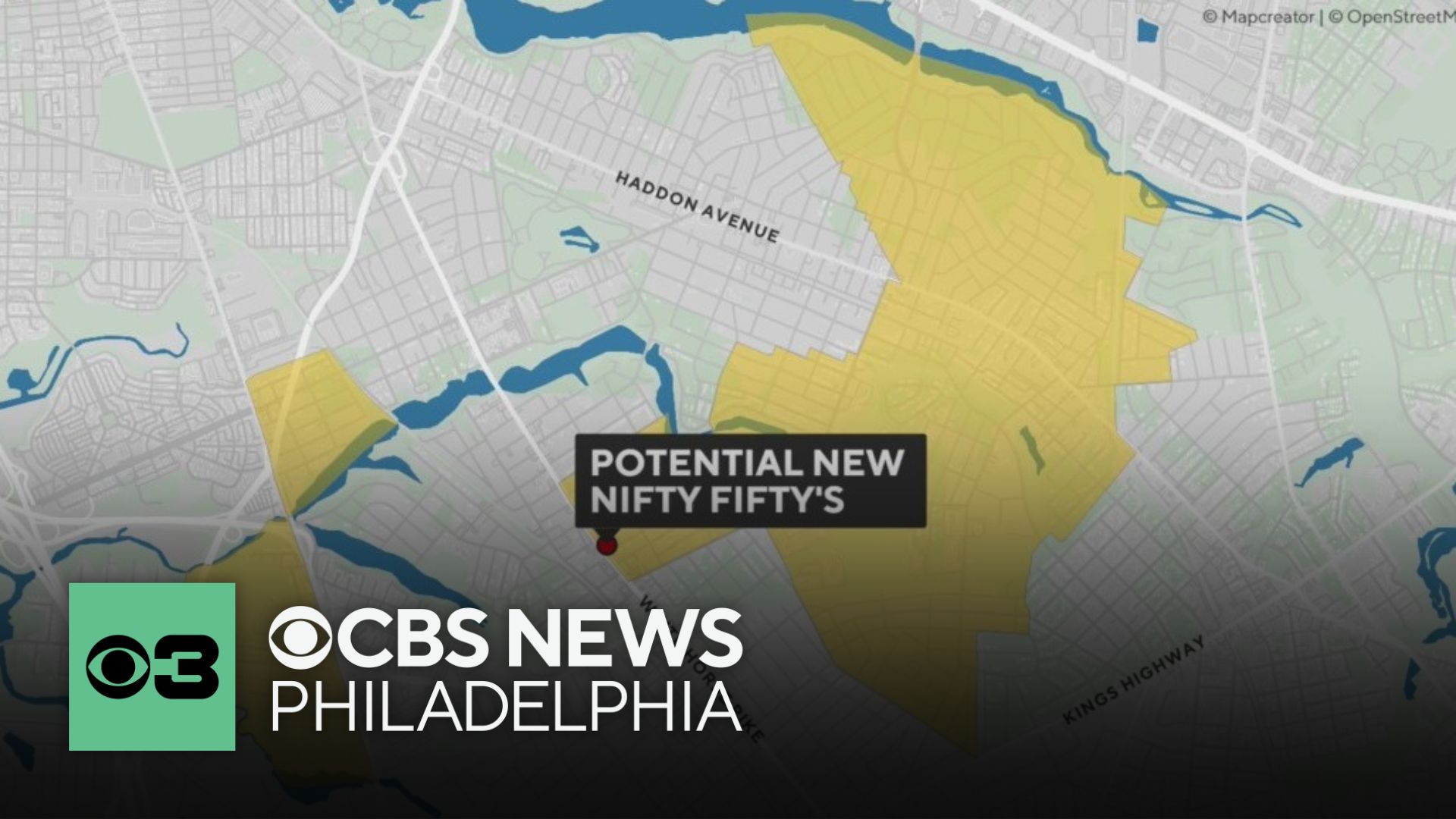 New Nifty Fifty's location proposed for Haddon Township, New Jersey