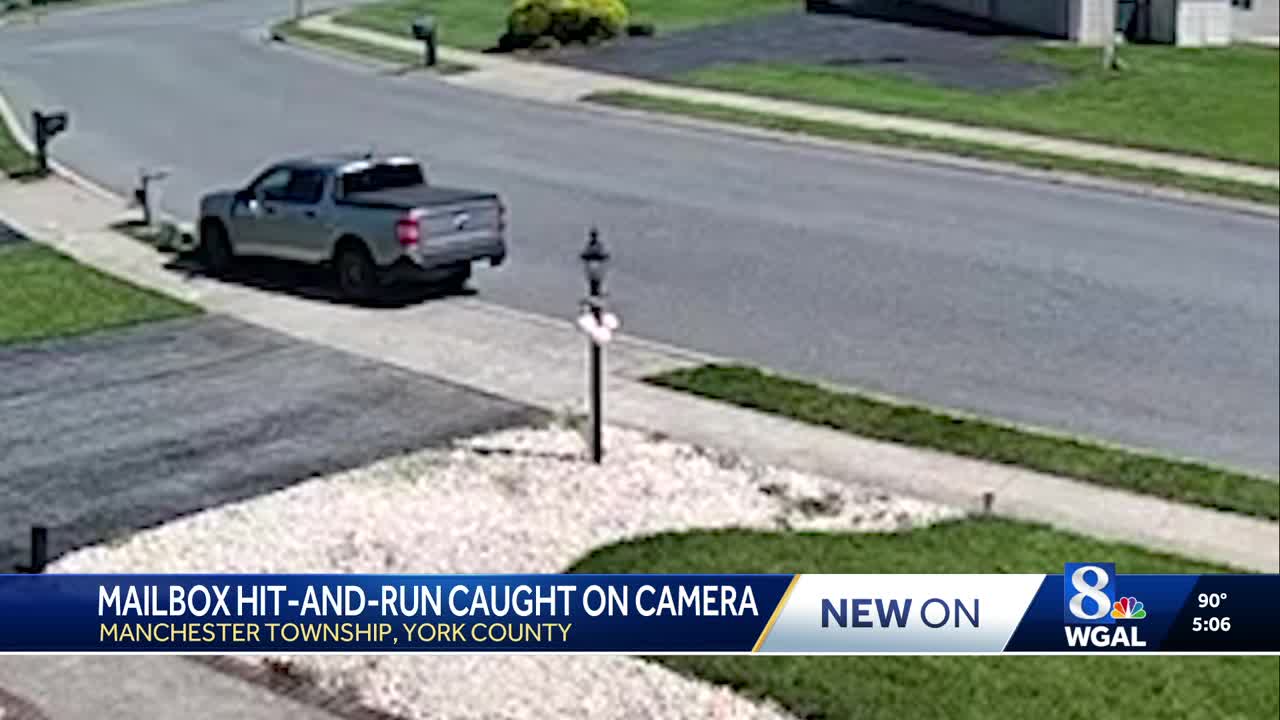 Driver hits mailbox with truck and flees scene