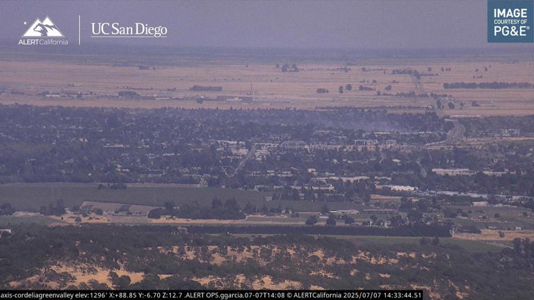 Crews battling third-alarm vegetation fire in Suisun City