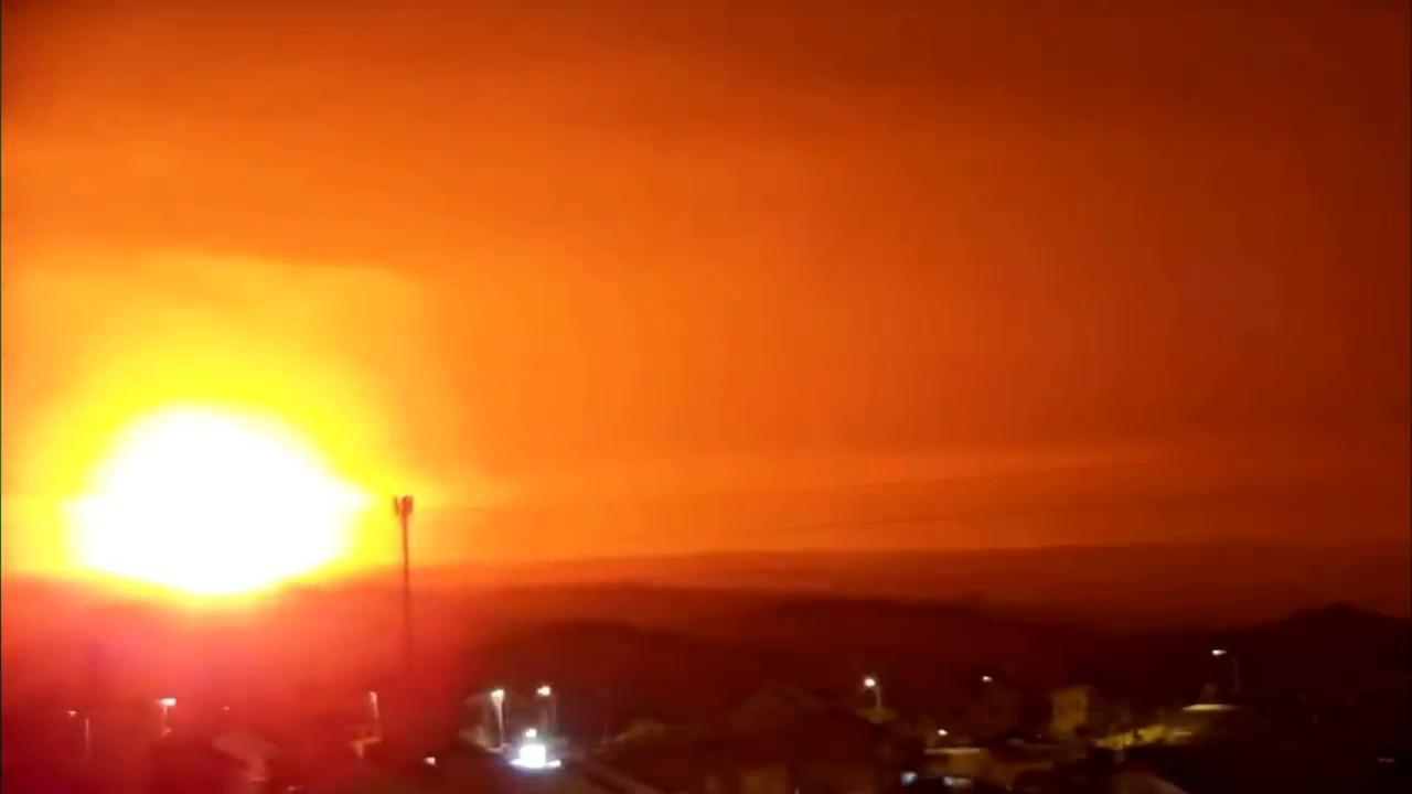 Large explosion seen from southern Israel across Gaza skyline