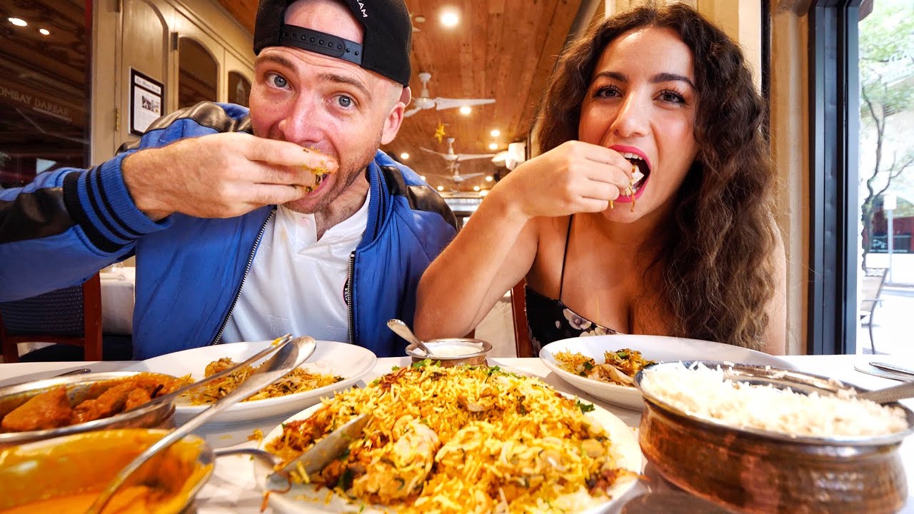 Eating Indian Food With Natasha Salehi In Miami, Florida!