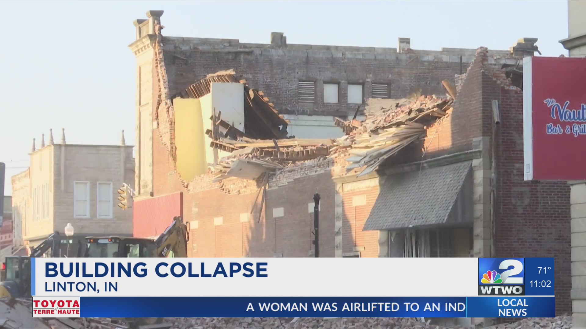 Building collapse in Linton causes road closure