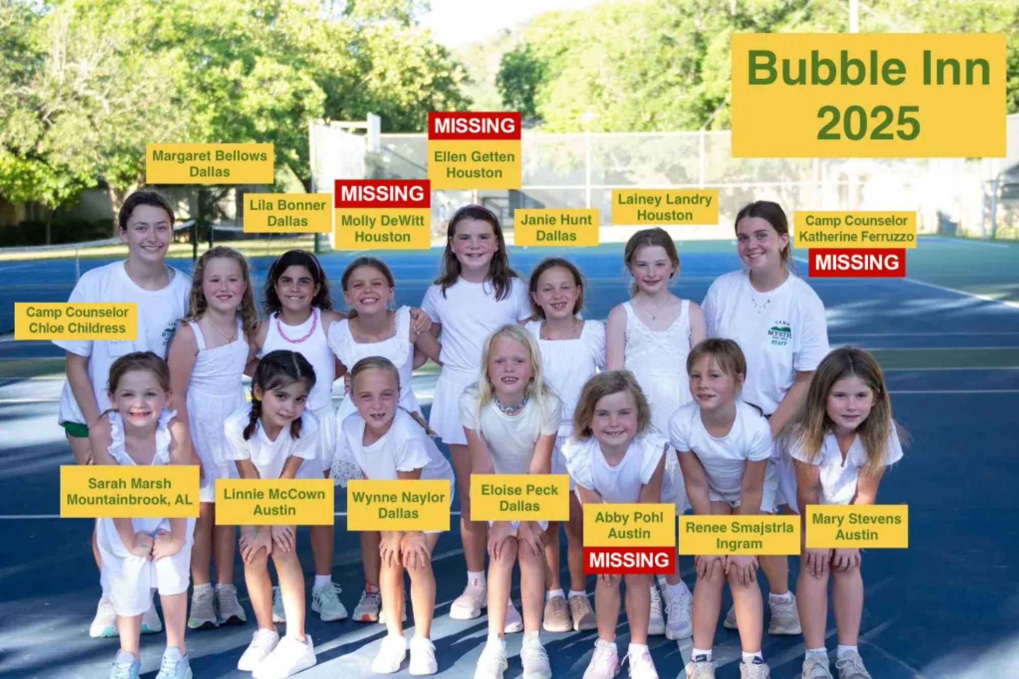 Haunting photo shows Camp Mystic campers just days before every girl ...