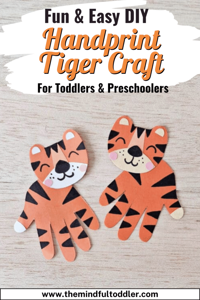 Easy DIY Handprint Tiger Craft For Toddlers And Preschoolers