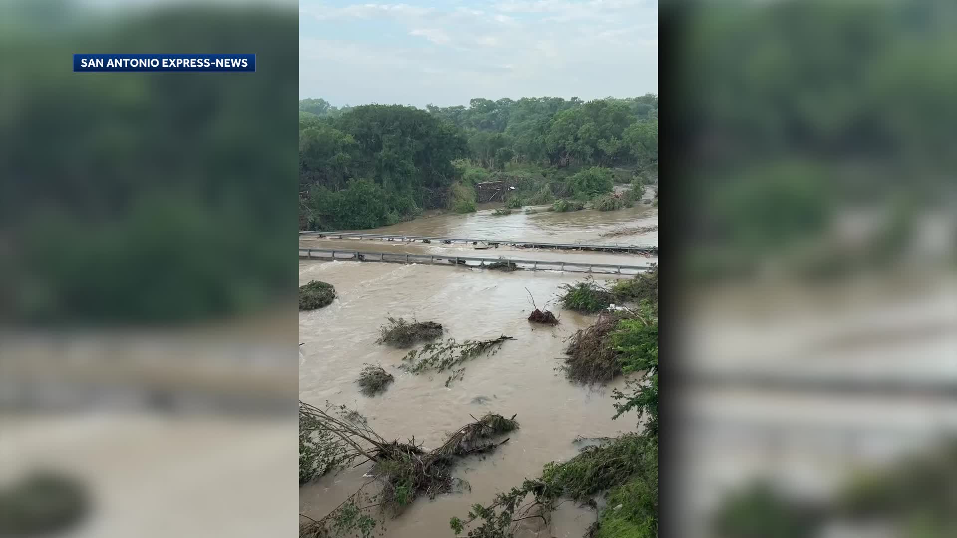Video taken from Route 87 bridge that leads into Comfort, Texas