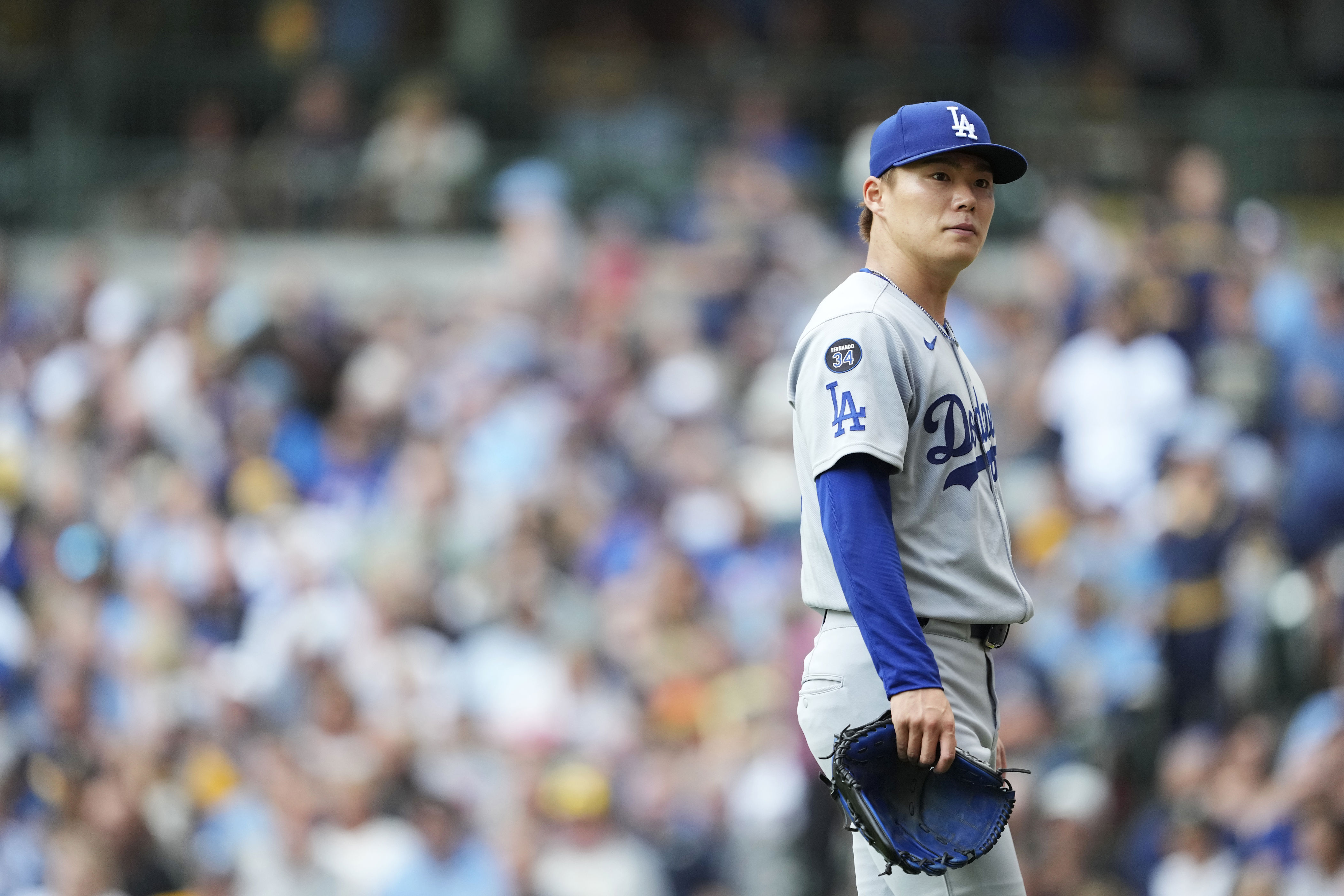 Brewers chase Dodgers' Yoshinobu Yamamoto with 5 runs in 1st inning, 1 ...