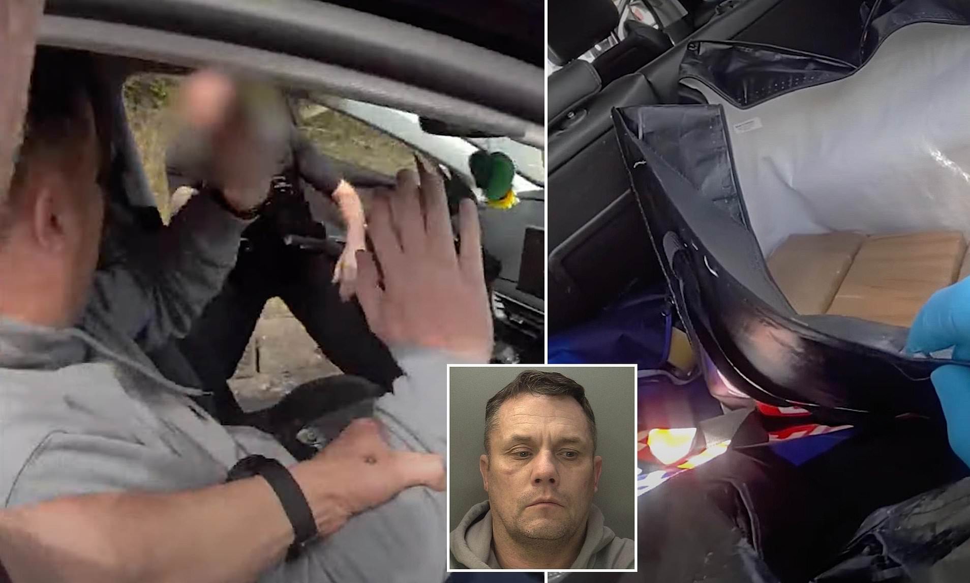 Moment drug dealer congratulates police officers for finding record £ ...