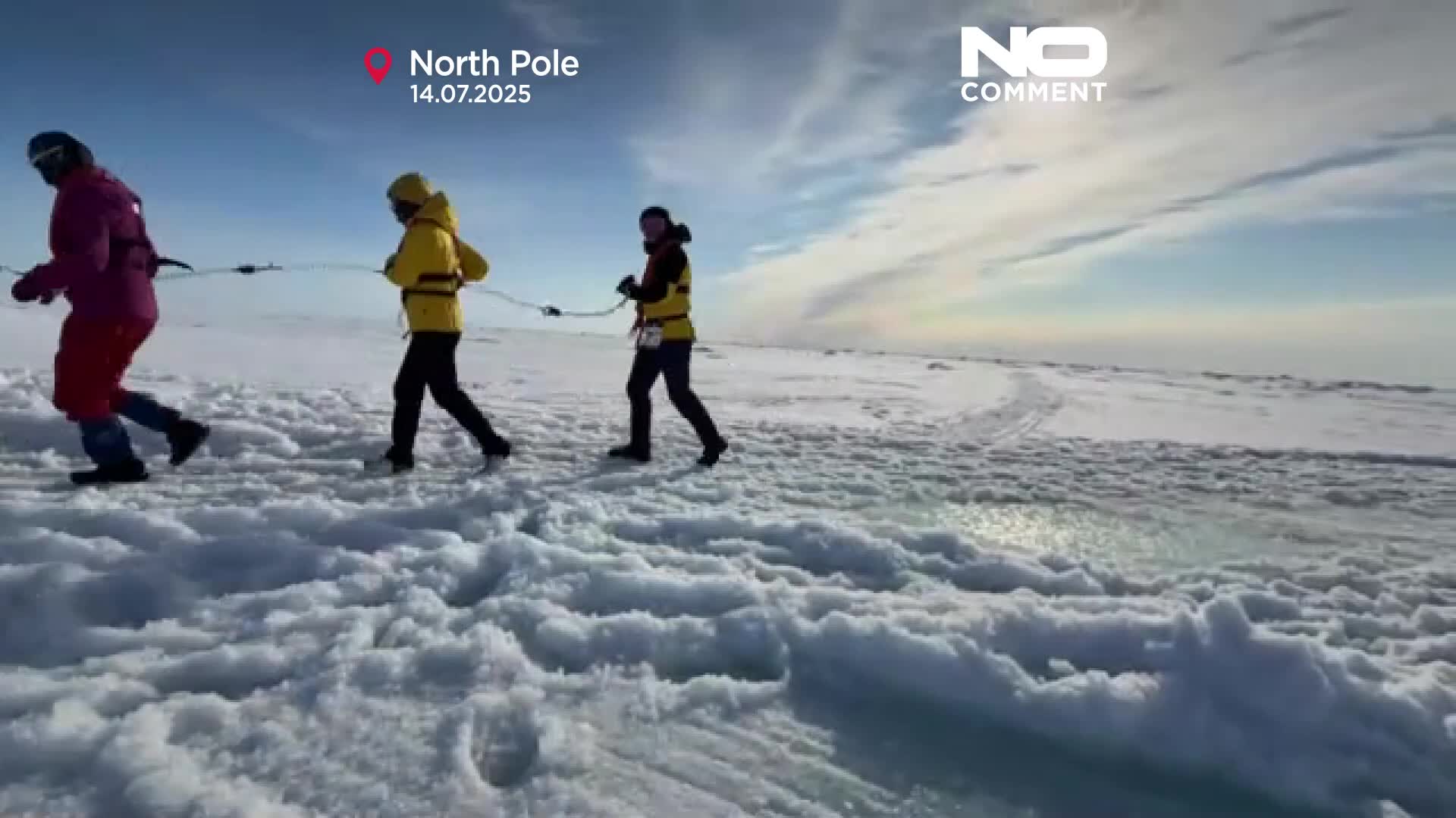 Ice beneath their feet, runners conquer North Pole challenge