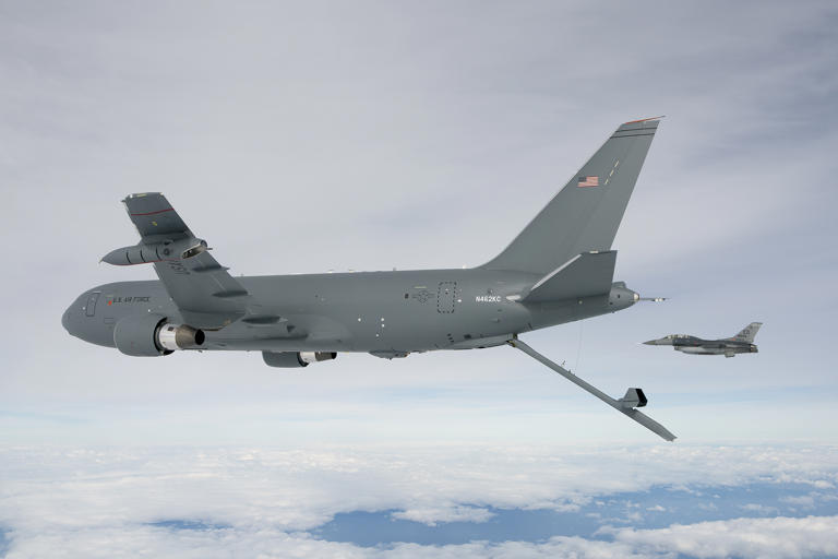 Images show shredded KC-46 boom that led to emergency landing