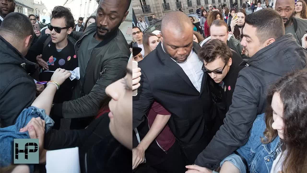 Harry Styles Is Being Heavily Protected After Crotch Grab Incident