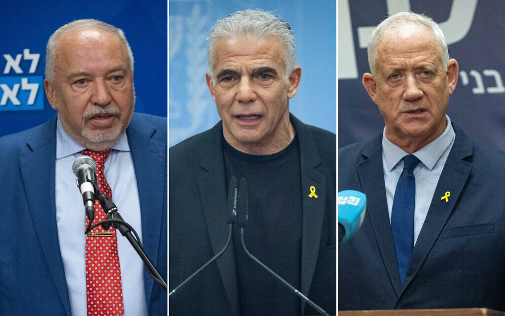 Lapid, Liberman balk at Gantz’s plan to join ‘hostage redemption ...