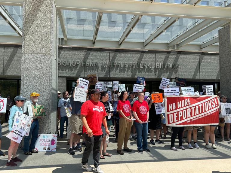 Civil rights advocates are condemning ICE courtroom arrests in Minneapolis