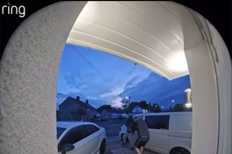 Doorbell camera captures shocking moment man is shot with crossbow in ...