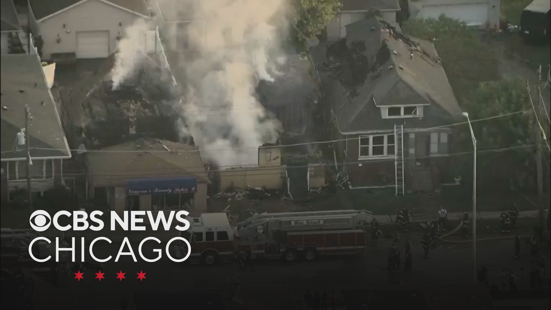 Blue Island fire damages 3 homes, 1 business; 1 injured, dog missing