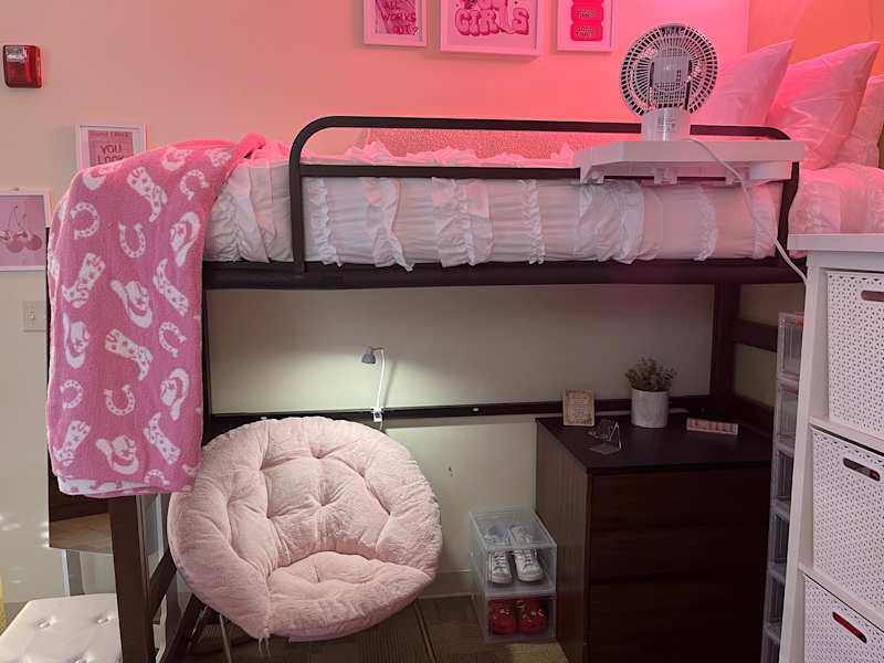 This UGA Freshman Decorated Her Side of the Room as Pink as Possible