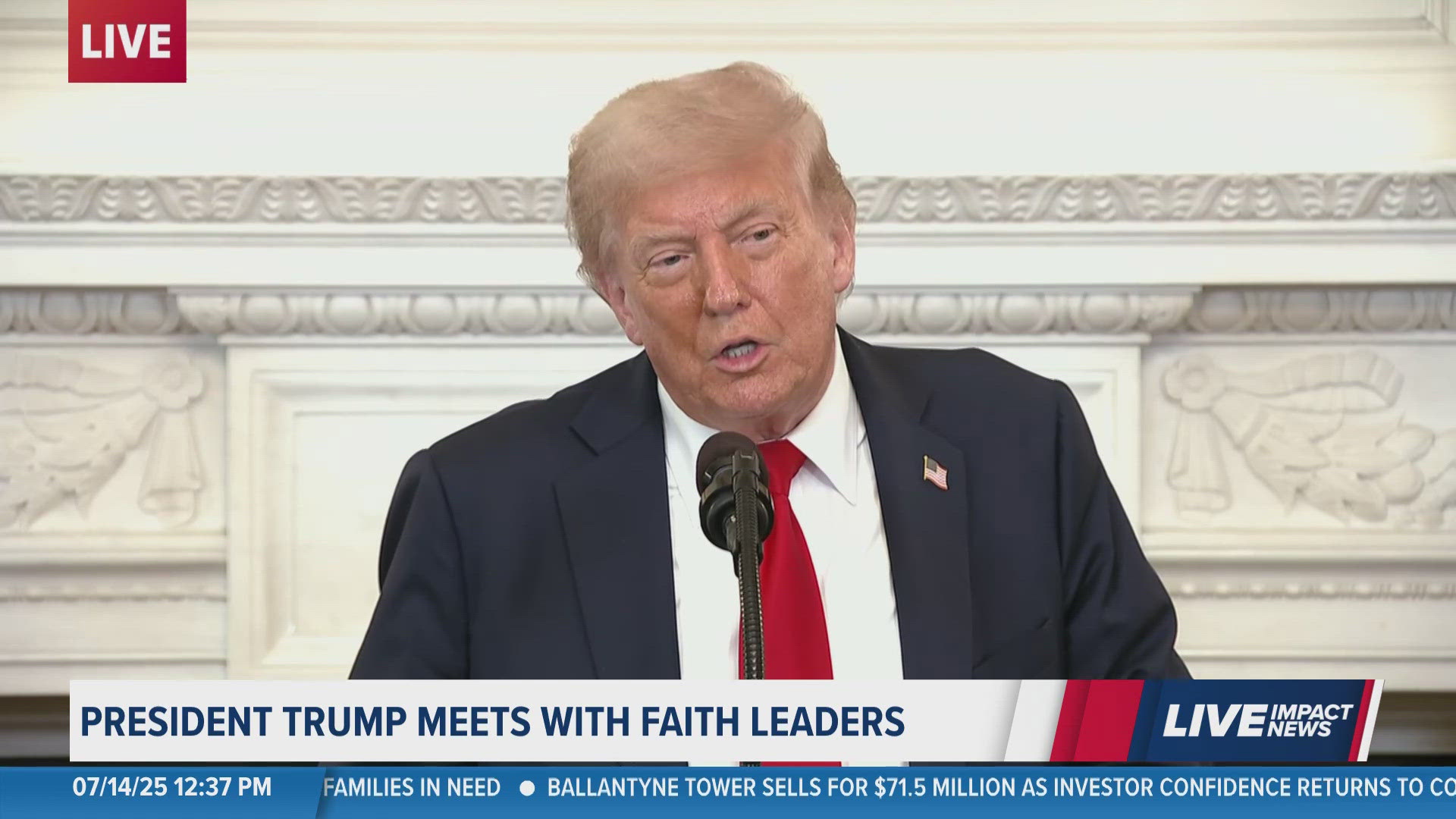 President Trump meets with faith leaders at the White House