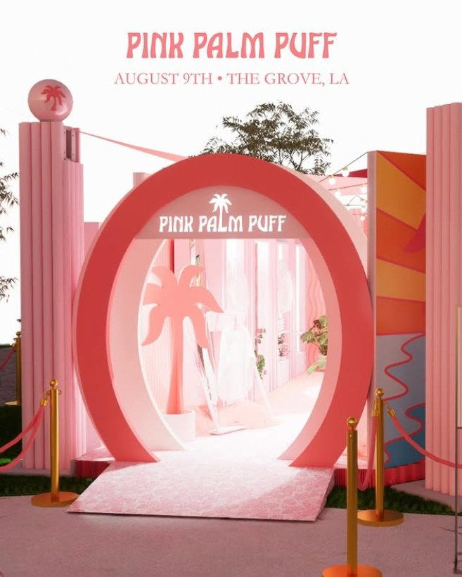 PINK PALM PUFF POP-UP, LA