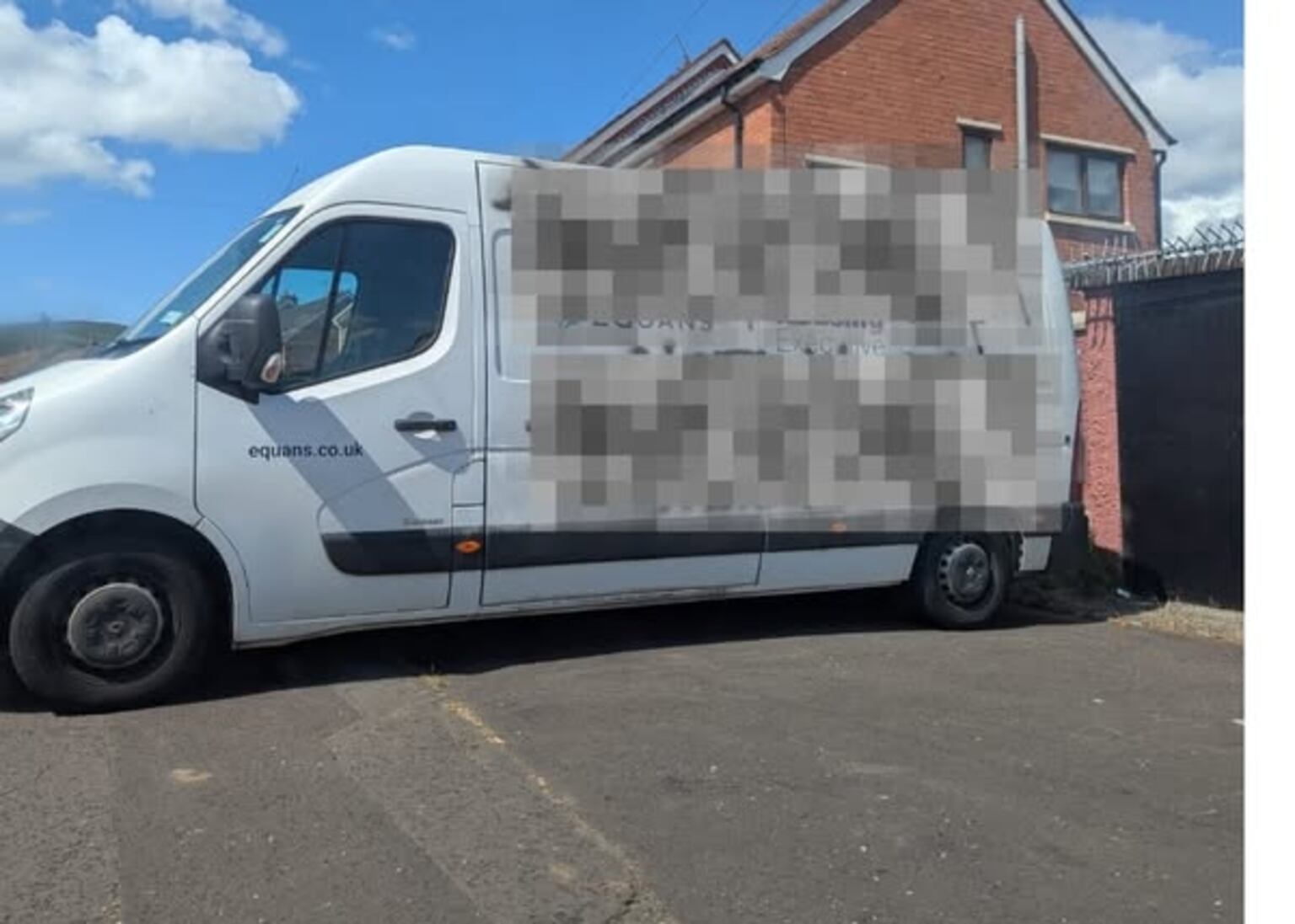 Van targeted in ‘vile’ graffiti incident