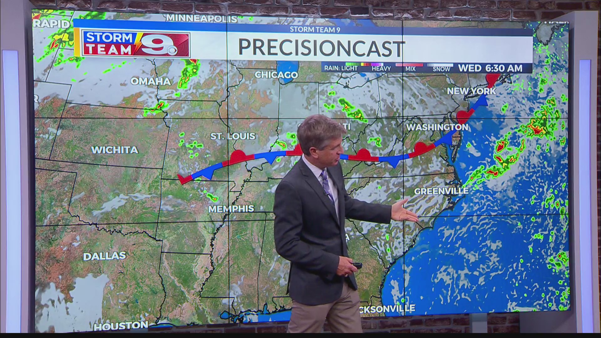 Typical summertime pattern