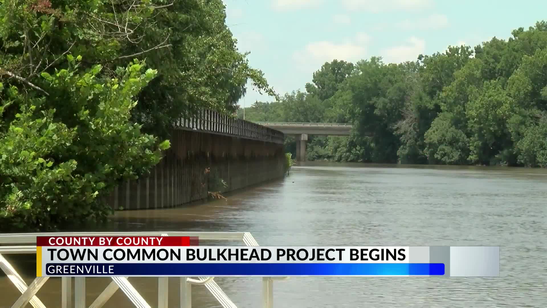 Construction begins on Greenville Town Common Bulkhead project