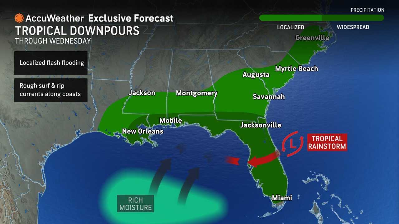 New Tropical System To Soak Several States With Flooding Rains
