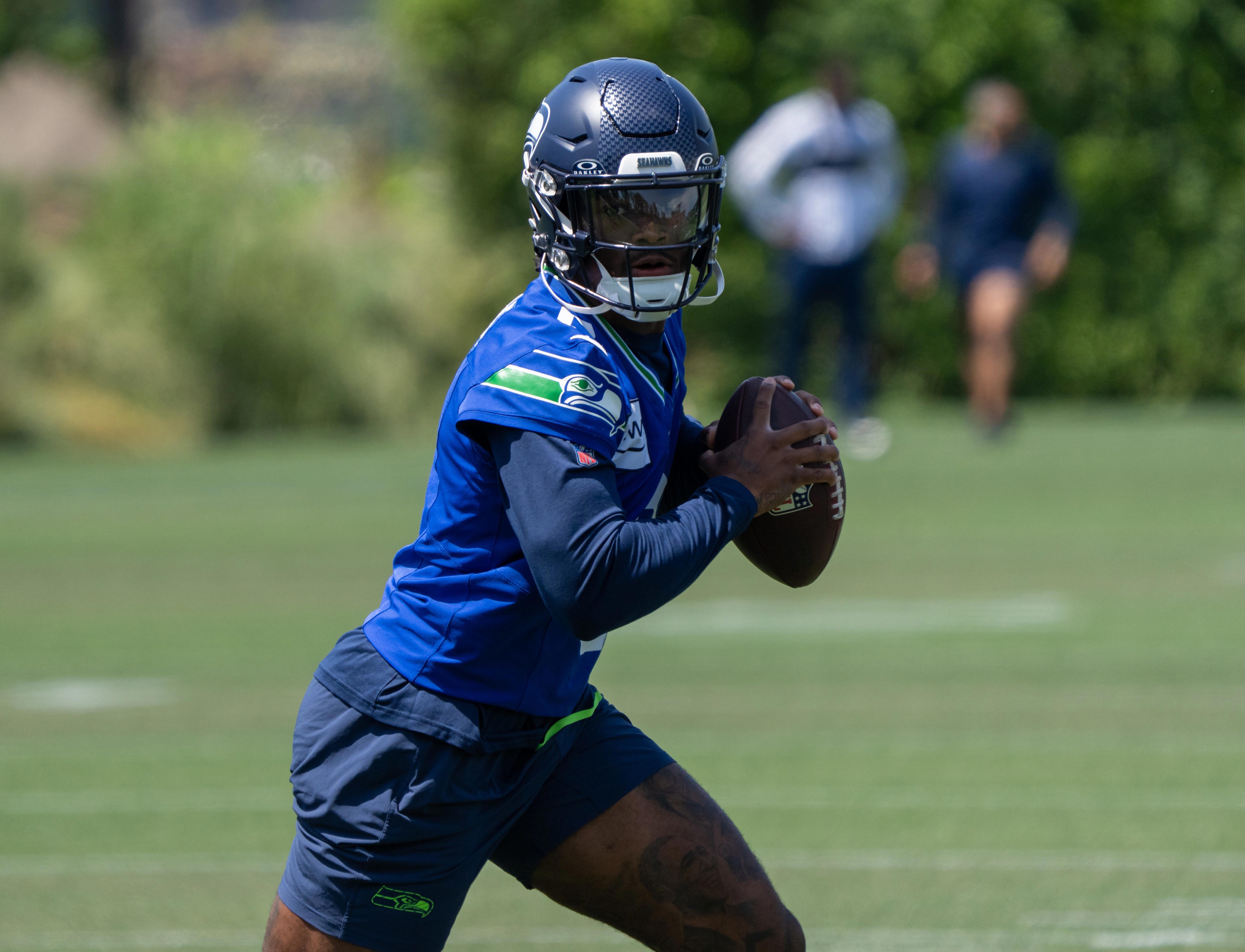 First look at Jalen Milroe in a Seahawks uniform
