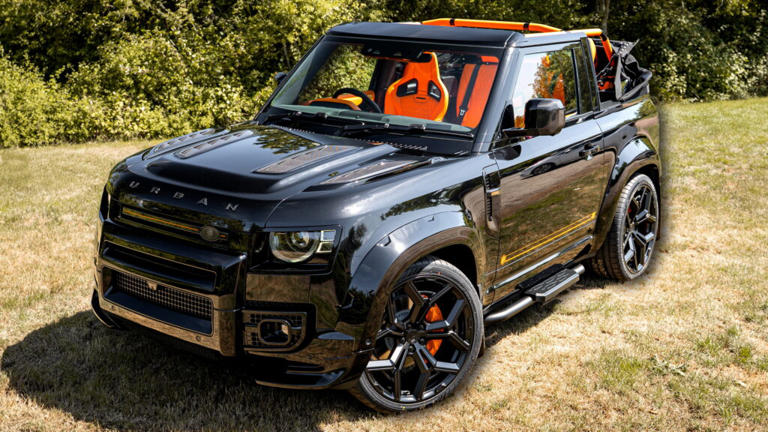 This Custom Defender Drops Its Top And Lets The Leather Do All The Shouting
