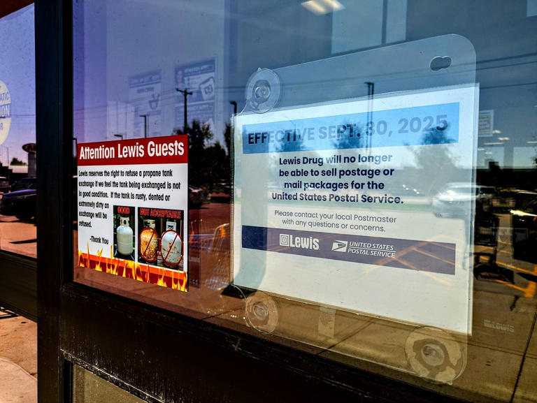 USPS to end postal services at some Lewis Drug, Hy-Vee locations