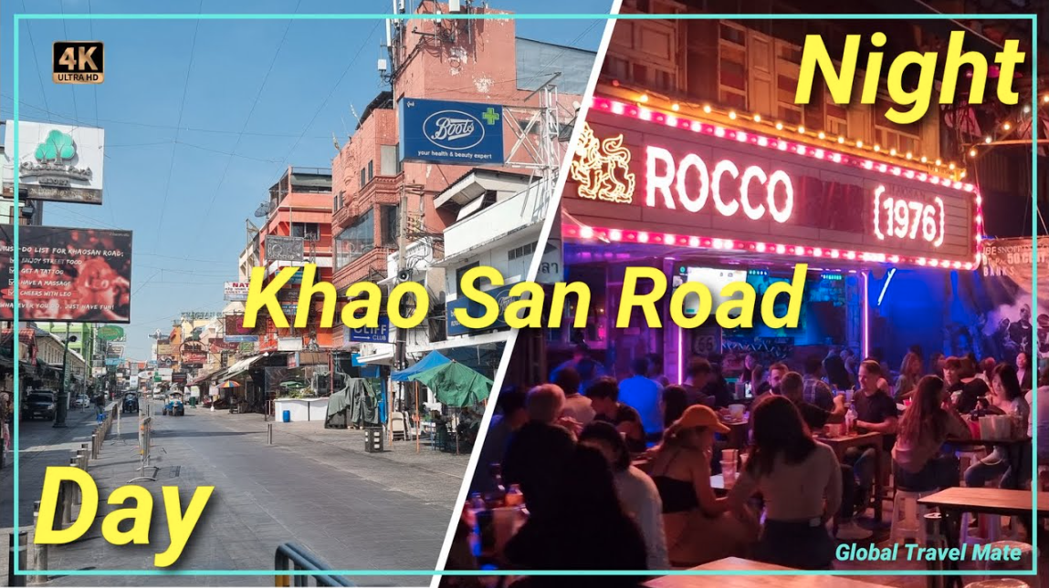 Khao San Road NIGHT & DAY Difference Bangkok 🇹🇭 Thailand