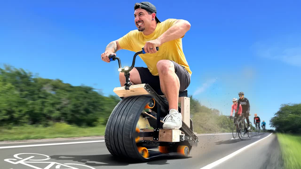 Jake Carlini: building a crazy monowheel bike! diy electric vehicle project
