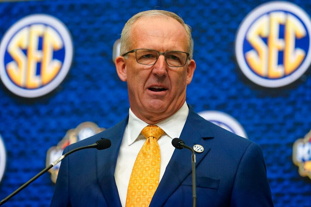 Watch: Greg Sankey gives condolences for Texas flood victims