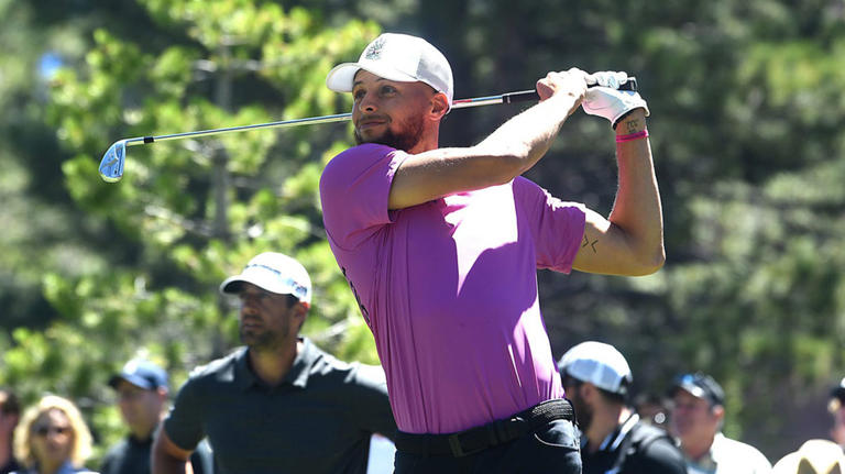 Warriors’ Stephen Curry wows fans with deep shot at American Century ...