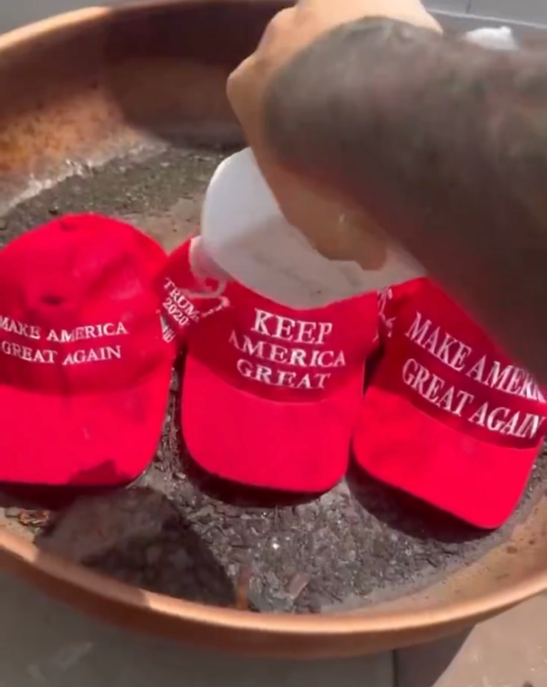 Videos Of MAGA Voters Burning Their Hats Are Going Viral Amid The Whole ...