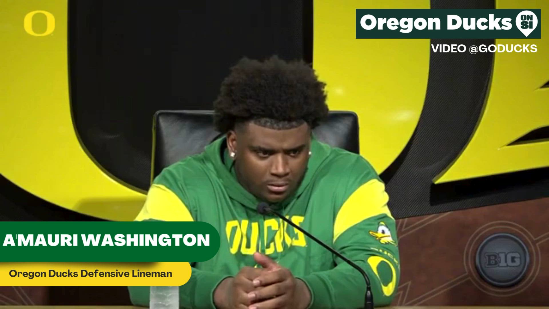 Oregon Ducks Defensive Lineman A'Mauri Washington Discusses what ...